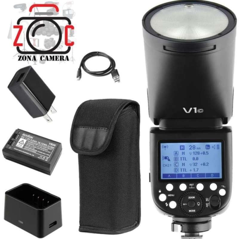 Promo Godox V1c Flash V1 Kit For Strobis Studio Lampu Light Speedlite ...