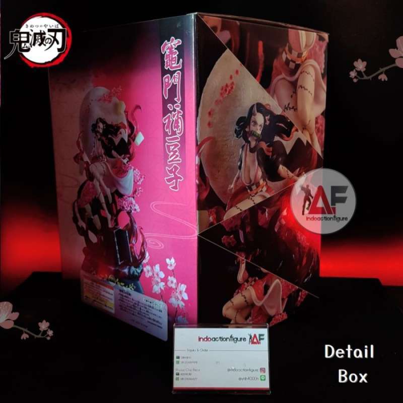 Promo Rare Statue Nezuko Kamado Demon Slayer Sakura Tree Full Moon ...