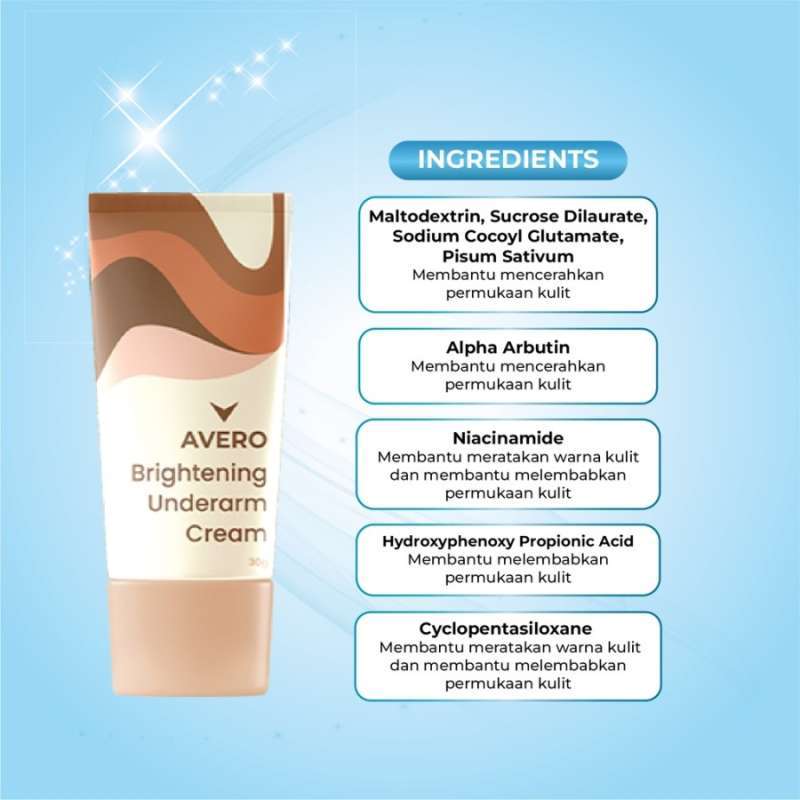 Jual Avero Brightening Underarm Cream / Krim Pencerah Lipatan Dan Ketiak - - Skeleton Comb Di ...
