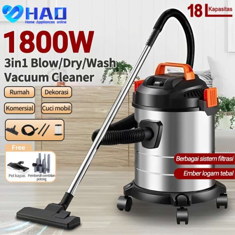 Promo 18 Liter 3in1 Vakum Vacum Cleaner Debu Basah Kering Vacum Air Hisap Diskon 23% Di Seller ...