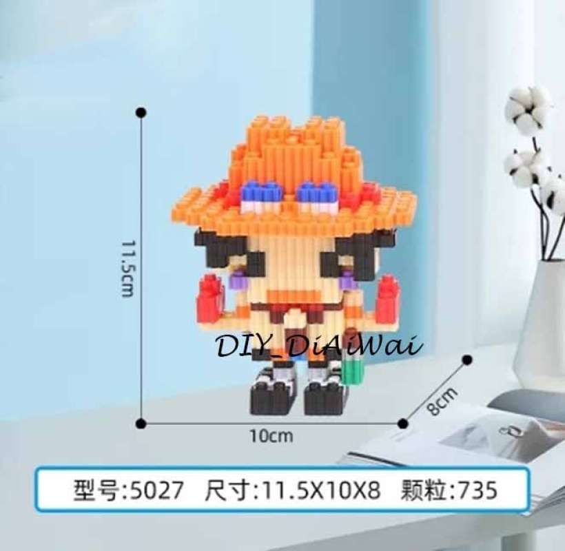 Promo Nano Block Monkey D Luffy One Piece | Iron Man - 5026 - 5027 ...