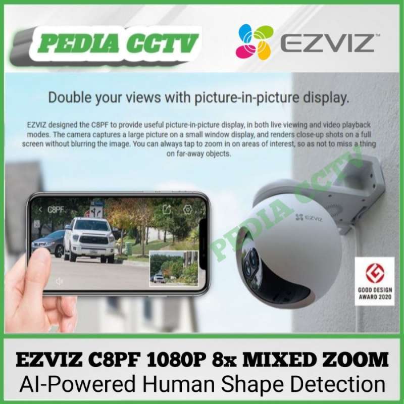 Promo Ezviz C8pf 1080p Dual Lens Ai Ptz Wifi Camera 8 Kali Optical Zoom ...