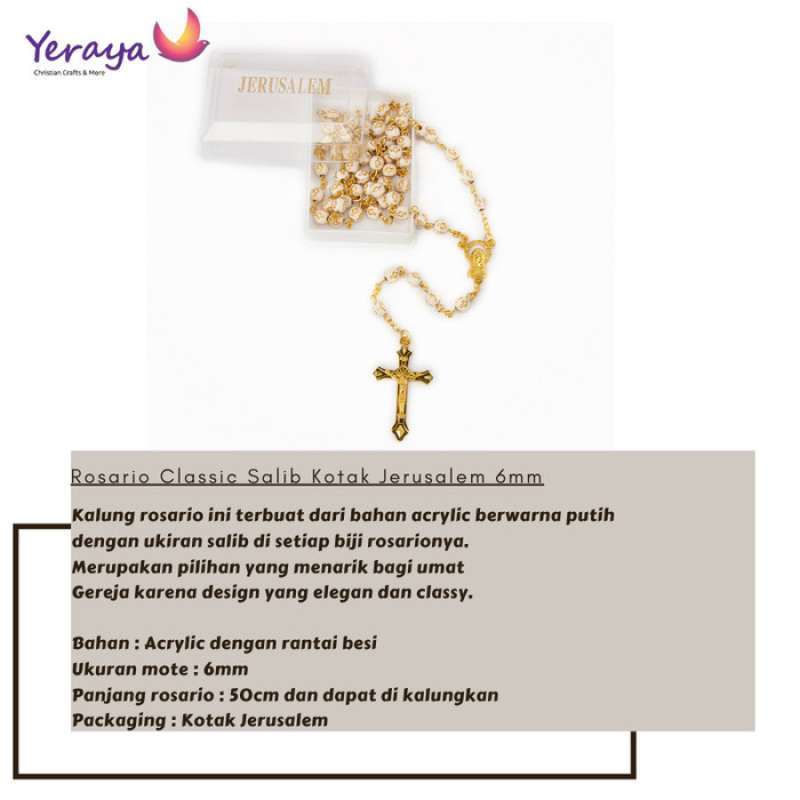 Promo Rosario Classic Salib Katolik Kotak Jerum 6mm Souvenir Rohani Diskon 23% Di Seller Manah ...