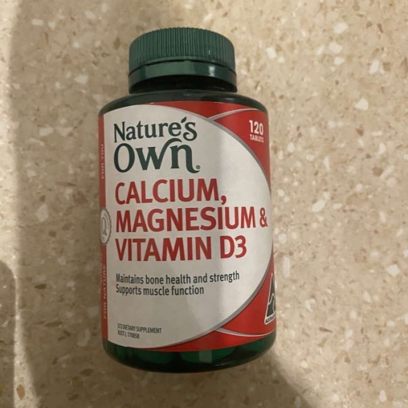 Promo Nature's Own Calcium, Magnesium & Vitamin D3 120 Tablets Bone ...