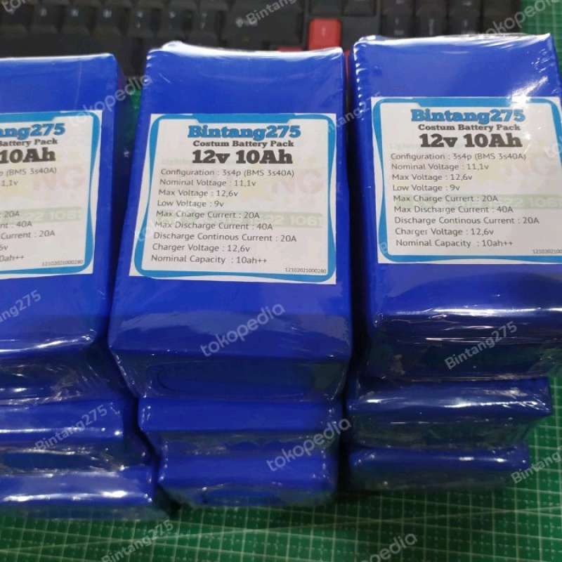 Jual Baterai Pack 12v 10ah 12.6v Dc Battery Lithium Ion Custom Di ...