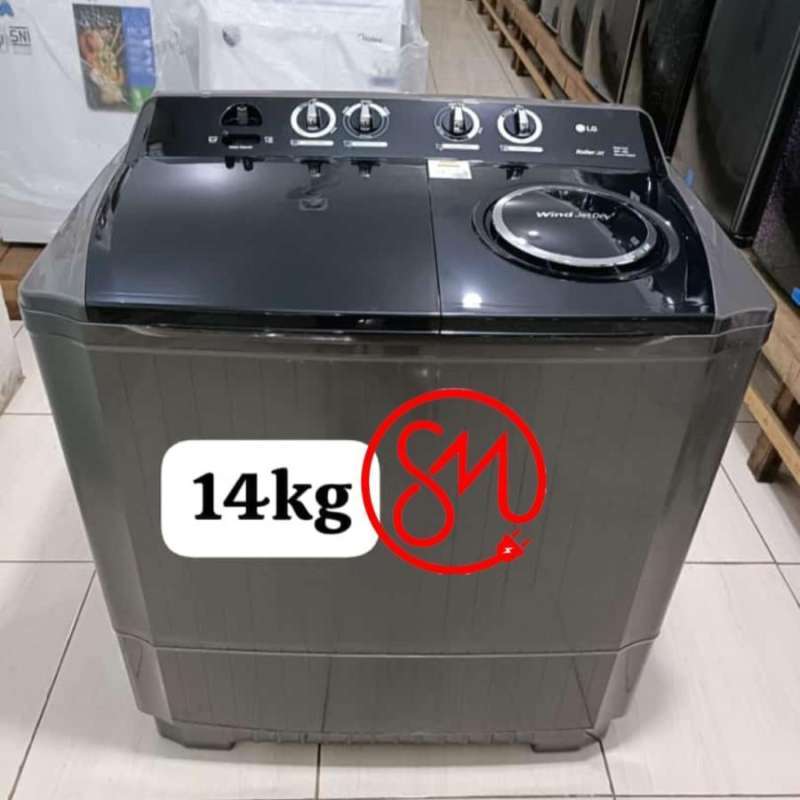 Jual Mesin Cuci Lg 14 Kg P1400rtm Twin Tube 2 Tabung Wind Jet Dry 1400rtm Di Seller Sinar ...