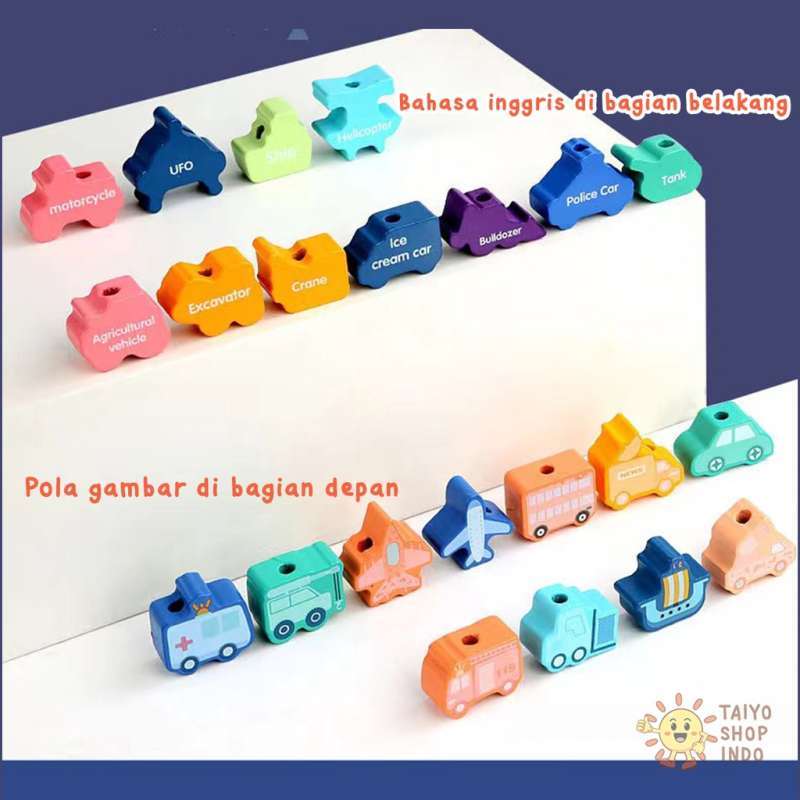 Promo Mainan Anak 3d Blok Kayu Wooden Block Set Puzzle Angka Huruf Buah ...