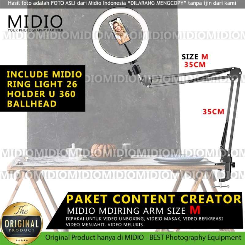 Jual Midio Overhead Braket Mdiring Size M Plus Ring Light 26 Flatlay ...