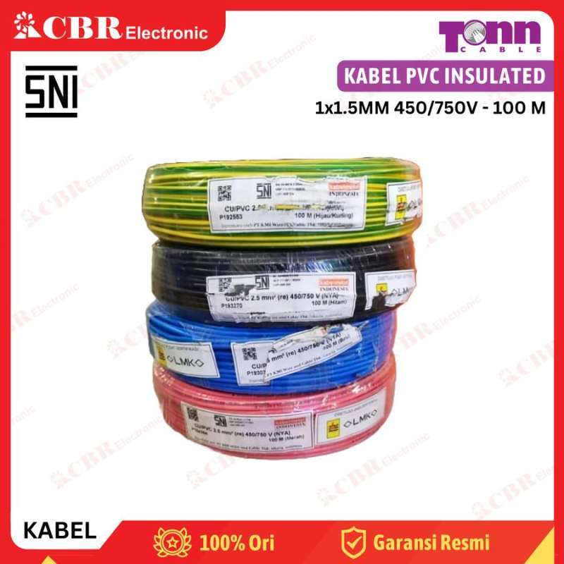 Jual Kabel Tonn 100 Meter - Kabel Listrik Kawat Sni - Biru 1x2.5 Mm Di ...