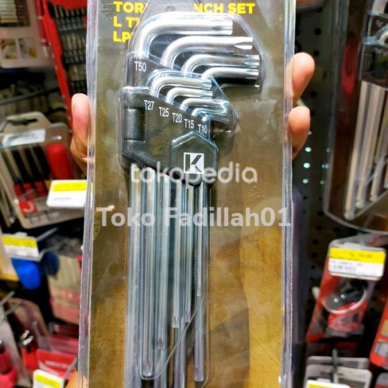 Promo Krisbow Kunci L Torx T10-t50 9pcs / Kunci L Bintang Krisbow ...