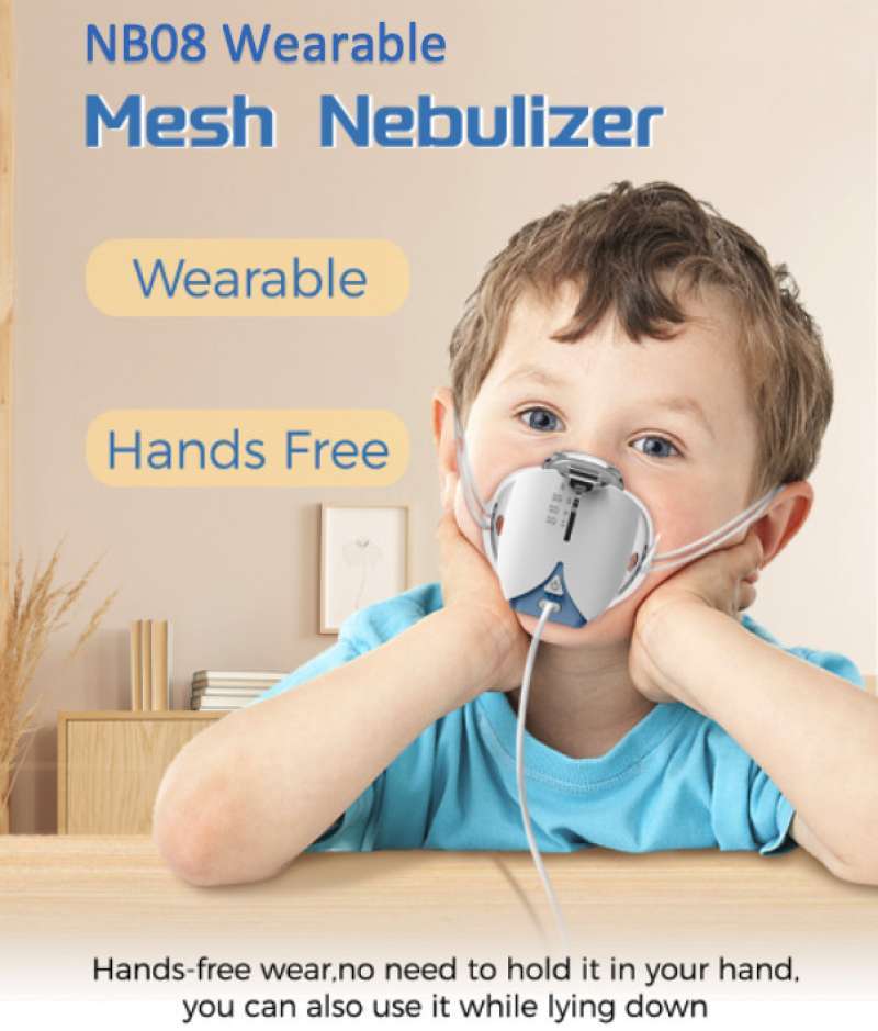 Promo Nb08 Wearable Mesh Nebulizer Uap Asma Inhaler Inhalasi Pernafasan ...