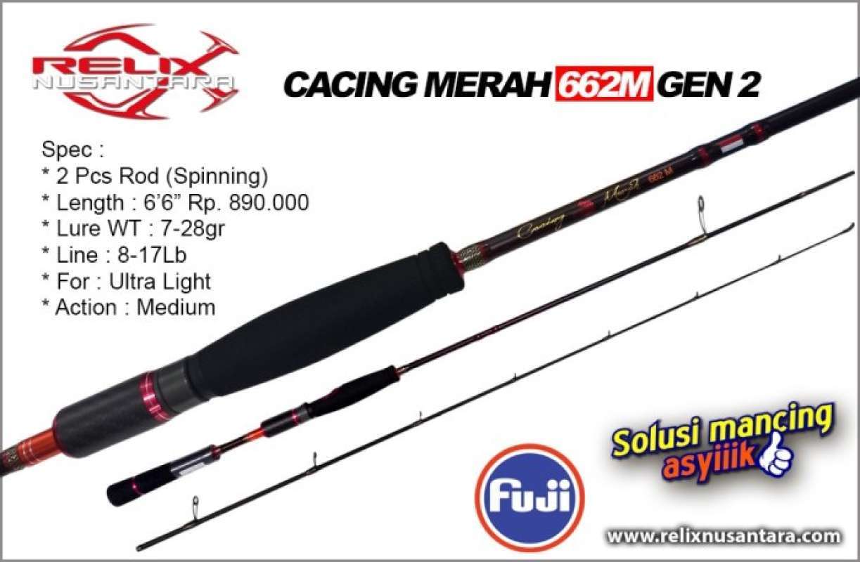 Promo Joran Relix Nusantara Cacing Merah Gen 2 662m Diskon 33% Di Seller Harsastore - Tugu ...