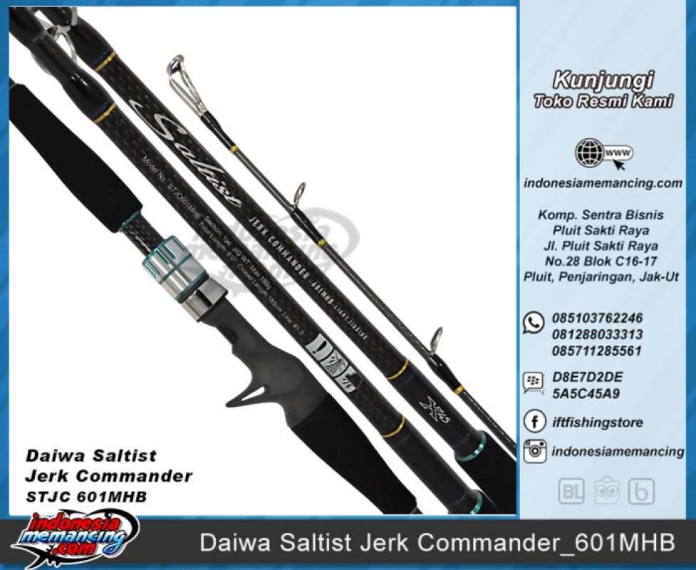 Promo Joran Mancing Daiwa Saltist Jerk Commander 601mhb (panjang 1.8m ...