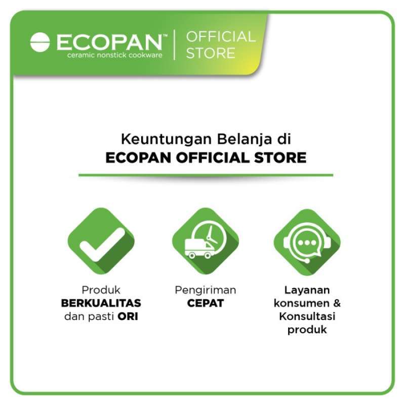 Promo Ecopan Basic Green Griddle 28cm / Alat Panggang Keramik Anti Lengket Diskon 23% Di Seller ...