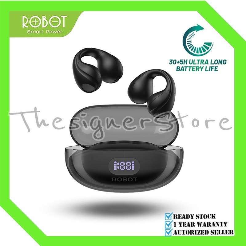 Promo Tws Robot Air 10 Ows Open Ear Clip Style Led Display Bluetooth 5. ...