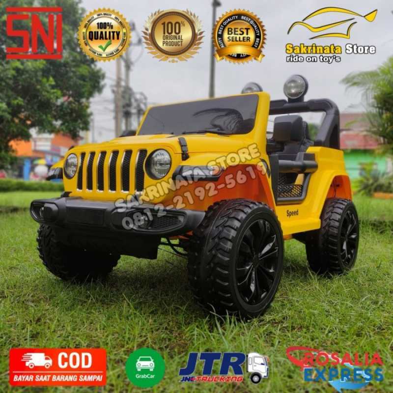 Promo Promo- Super Jeep Rubicon Kuning Mobil Aki Mainan Anak Diskon 50% ...