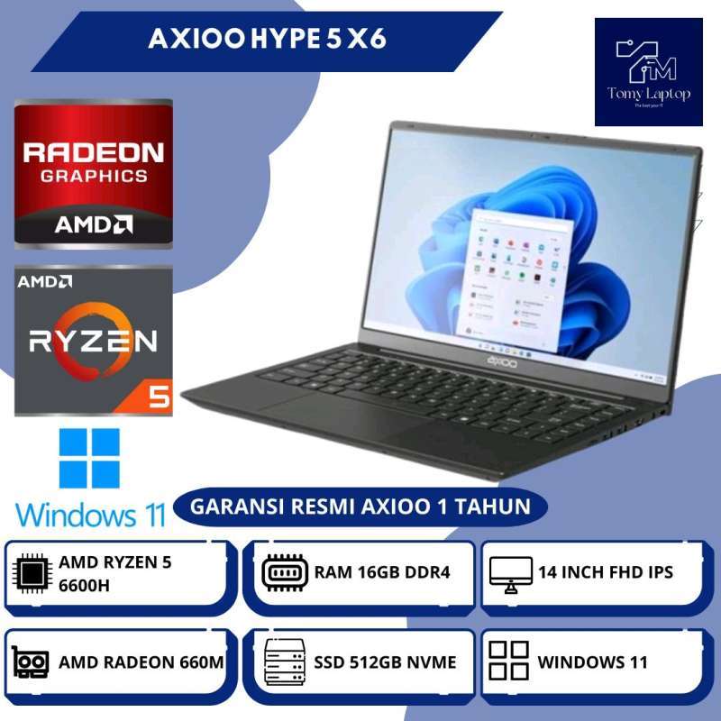 Laptop Axioo Hype 5 X6 🔥 - Terlengkap & Promo Terbaru 2026