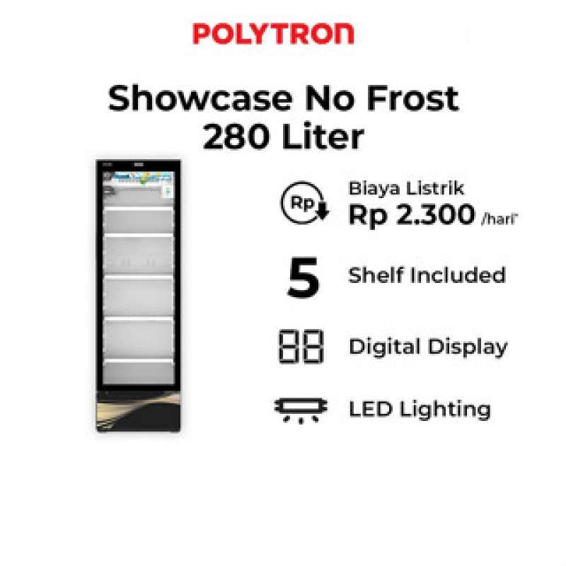 Jual Showcase Polytron Scn 288 5 Rak Display Cooler Kulkas Low Watt Di ...