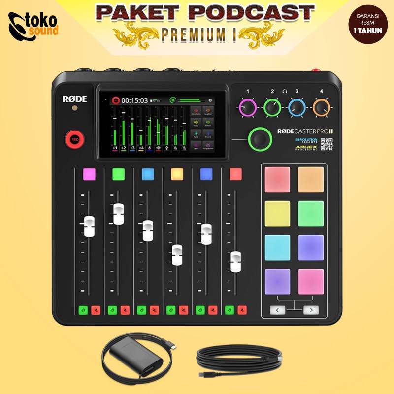 Jual Paket Podcast Premium 4 Org - Rodecaster Pro Mixer - Tascam ...