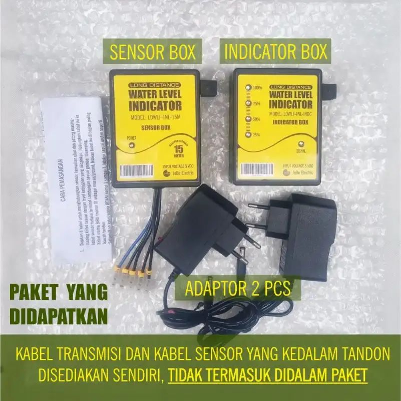 Jual Sensor Level Air_indikator Ketinggian Air Toren Tandon Jarak Jauh ...