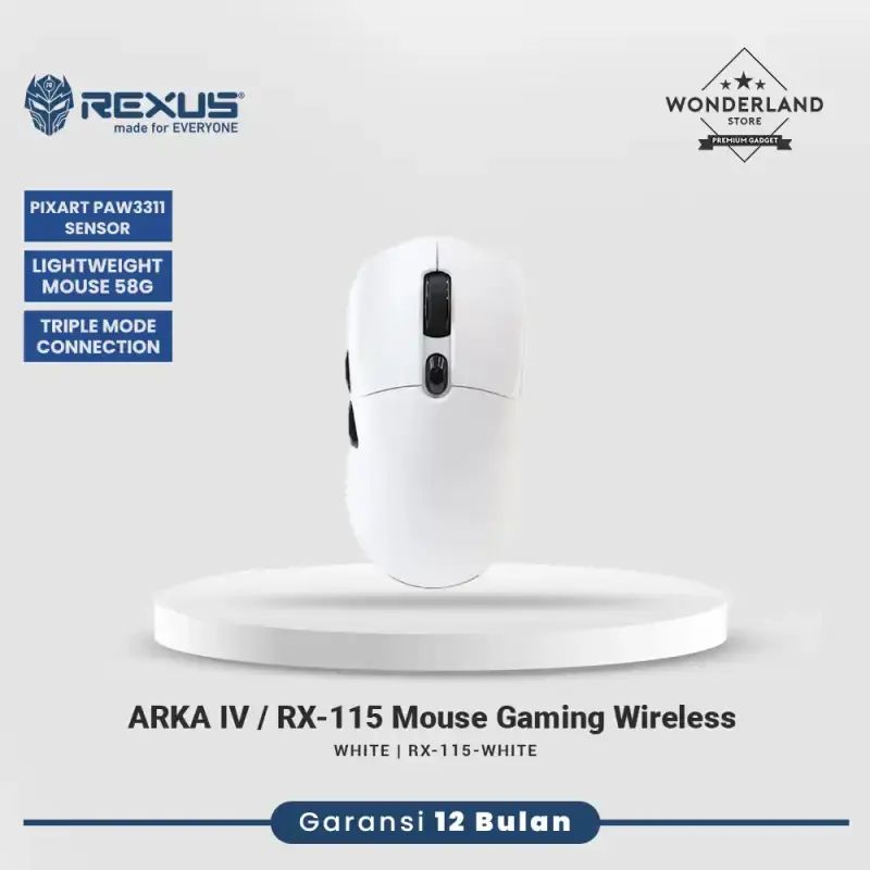 Promo Rexus Arka Iv / Rx-115 Mouse Gaming Wireless Triple Connection ...