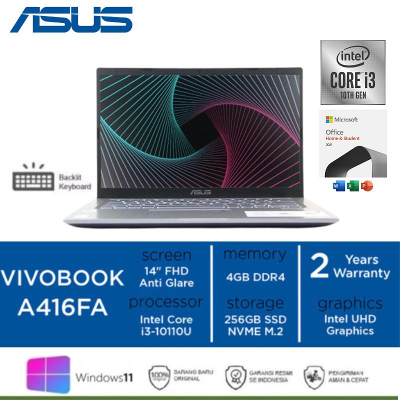 Jual Laptop Asus Vivobook 14 A416fa Fhd323 Core I3 10110u 4gb 256gb Ssd ...