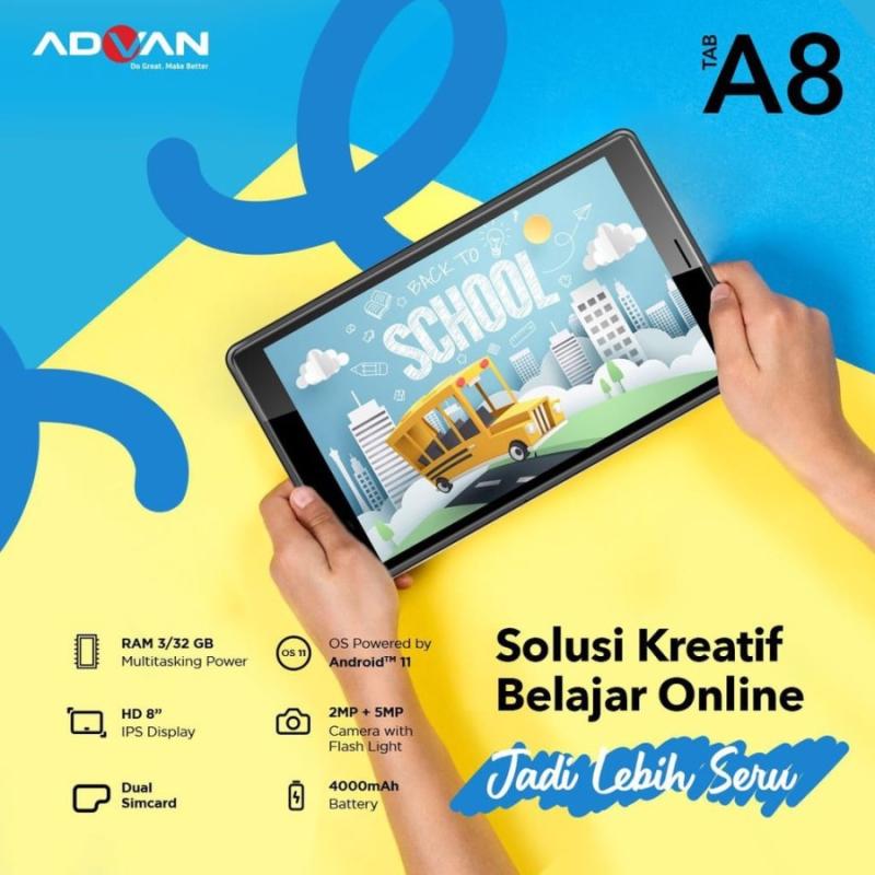 Jual Advan Tab A8 3/32 Gb Tablet 8 Inch A8 Hd 2022 Garansi Resmi Di ...