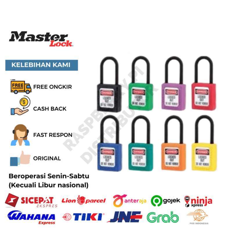 Promo Gembok Safety Loto Master Lock 406 Thermoplastic Padlock Diskon ...