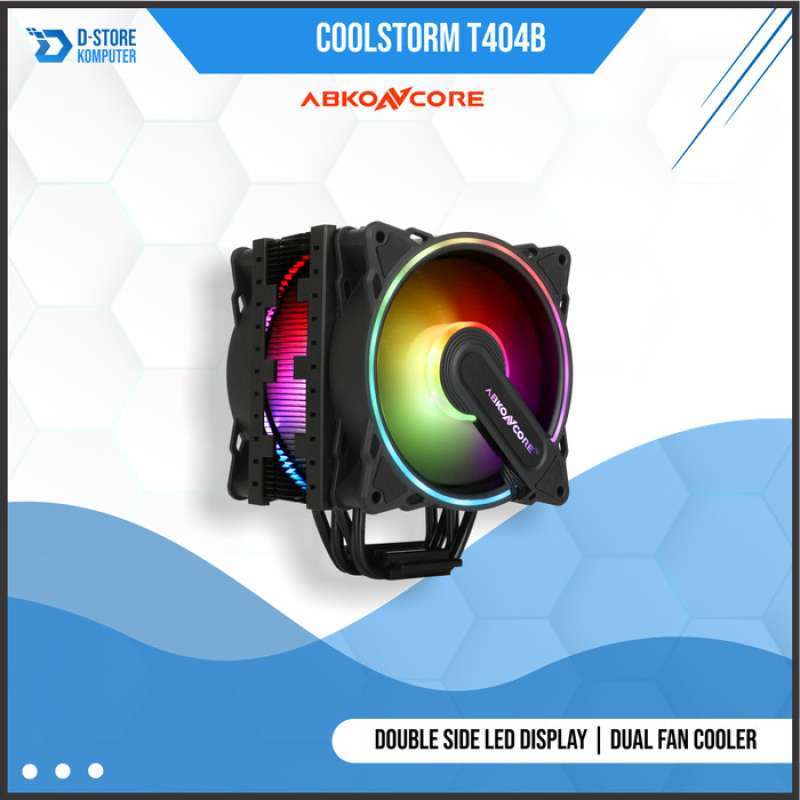 Promo Cpu Cooler Dual Fan Black Abkoncore T404b Processor Fan Intel Amd ...