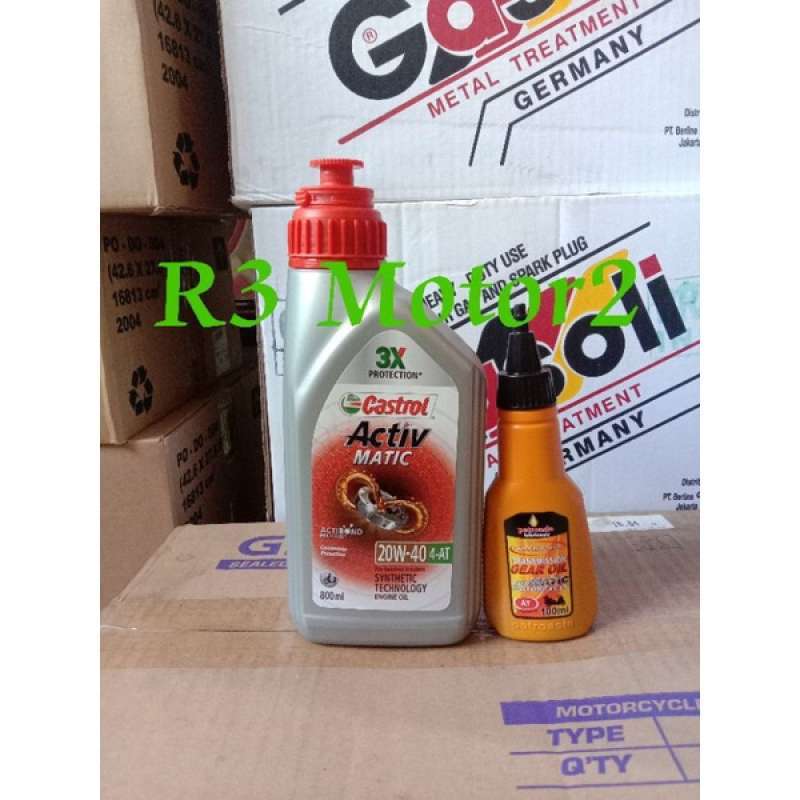 Jual Paket Oli Castrol Matic Activ 0.8l 20w/40 Plus Gardan Petroasia ...