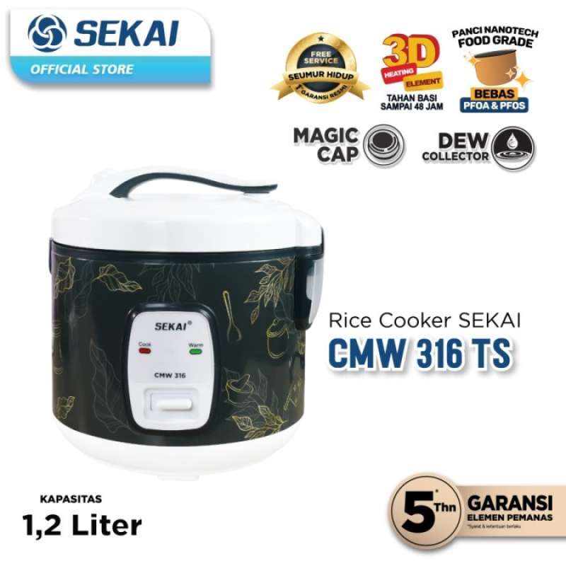 Jual SEKAI Magic Com Rice Cooker 1.8 Liter Tahan Basi CMW 316TS di ...