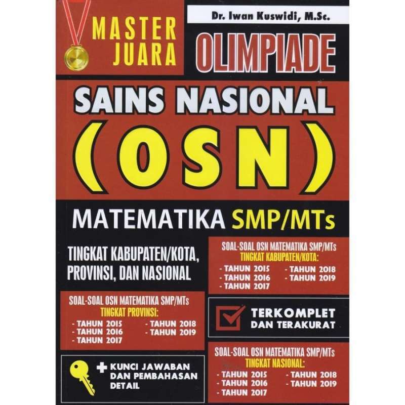 Jual Buku Master Juara Olimpiade Sains Nasional (OSN) Matematika SMP/MTS di Seller Buku Happy ...