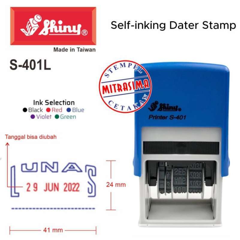 Jual Stempel Shiny S-401 L ( Lunas Dengan Tanggal S401 Tipe S 401 ...