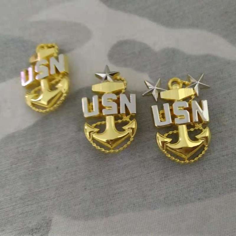Promo US NAVY CHIEF PETTY OFFICERS COLLAR RANK BADGE USN LAPEL PINS ...