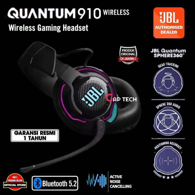 Jual JBL Quantum 910 / Quantum910 Wireless ANC Over-Ear Gaming Headset ...