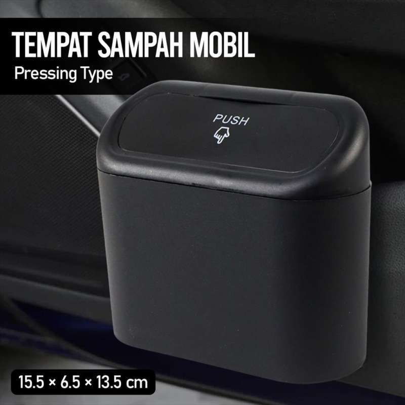 Jual Tempat Sampah Mobil Mini Car Push Trash Bin Storage Box Side ...