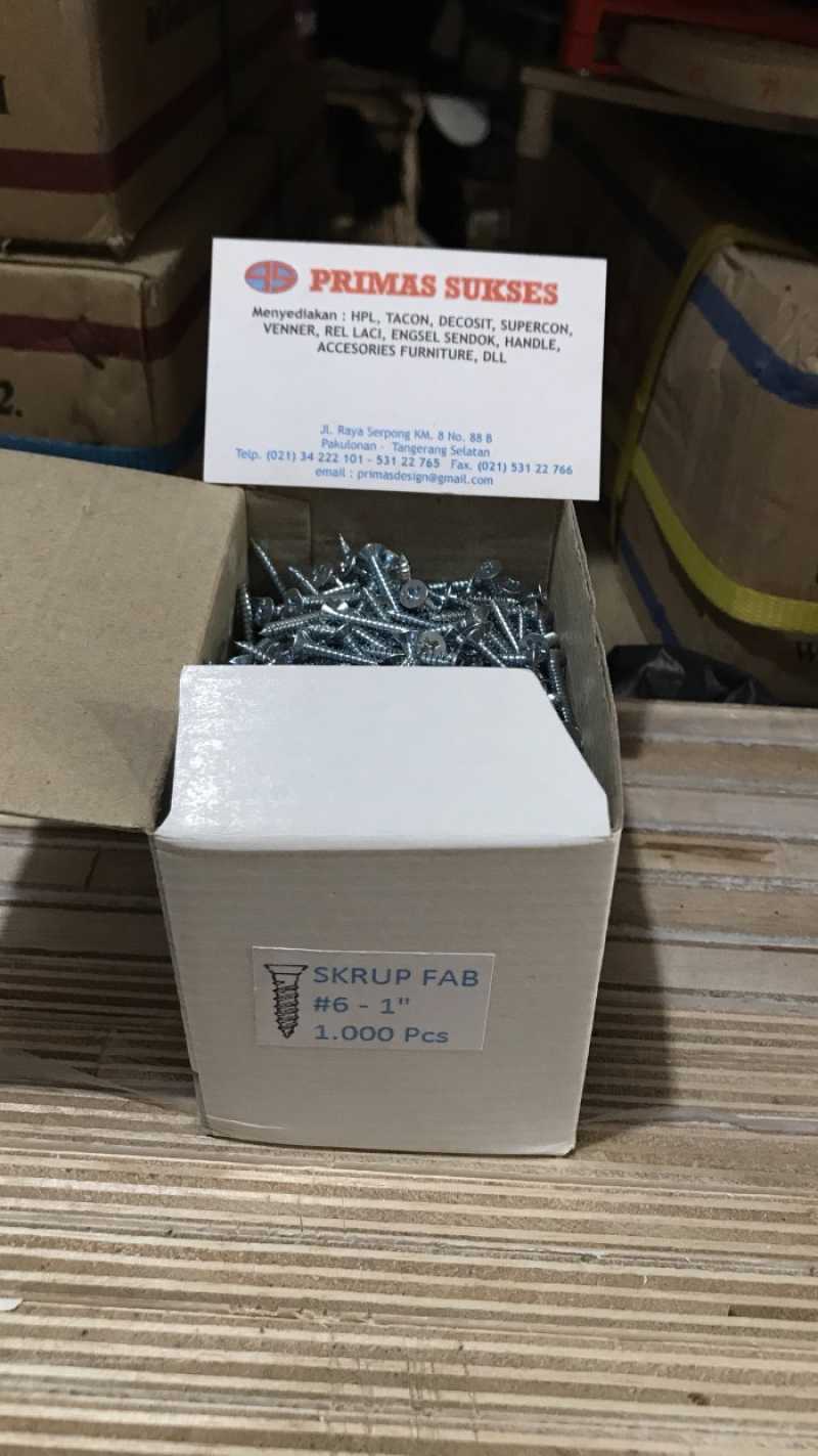 Promo (1000Pcs) #6 X 2.5 Cm Skrup Fab Taping Screw Sekrup Skrup Kayu 1 ...