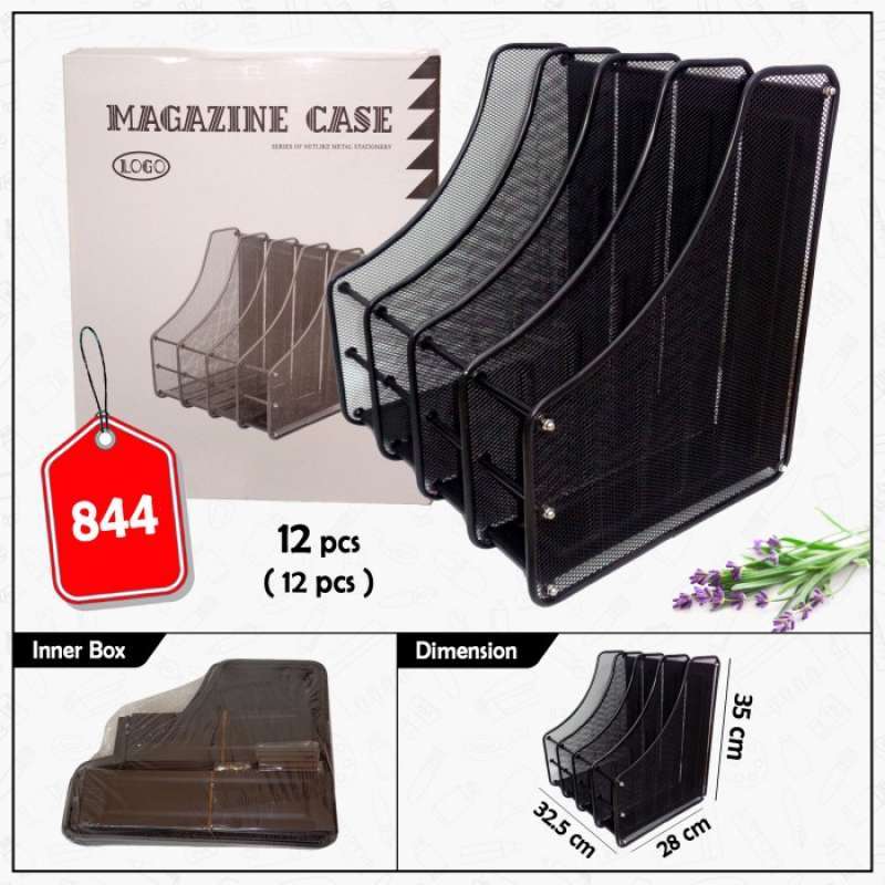 Promo Box File Besi / Magazine Tray / Tempat Dokumen-Majalah 4 Sekat ...