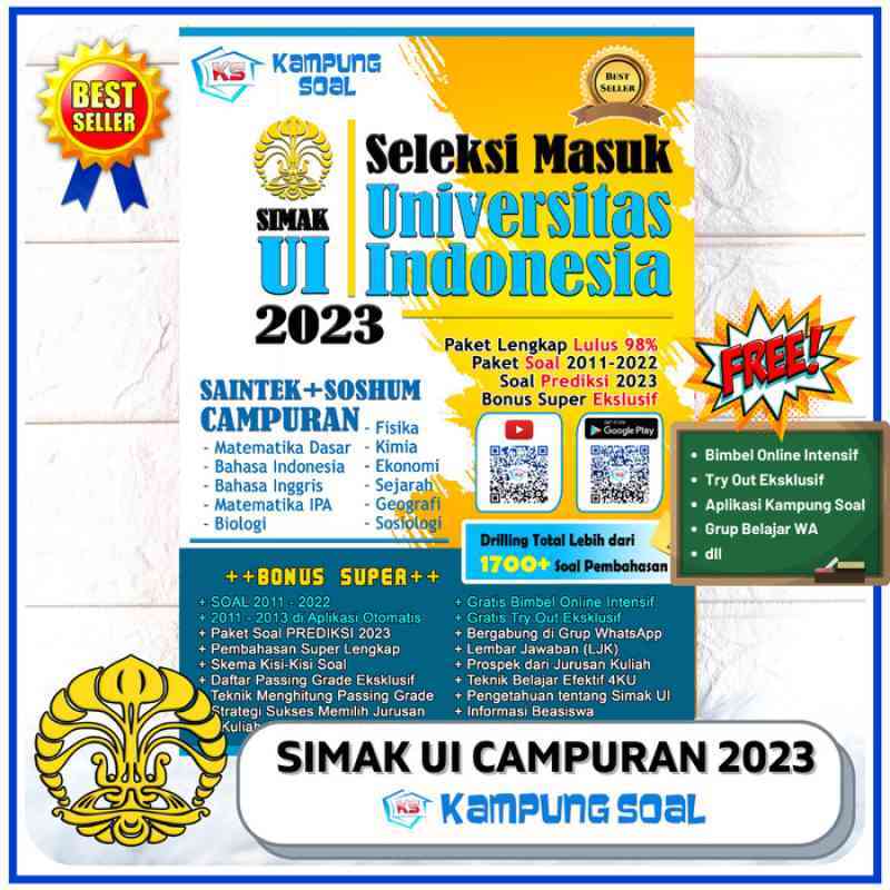 Promo SIMAK UI CAMPURAN 2023 by Kampung Soal Diskon 18% di Seller INDAH ...