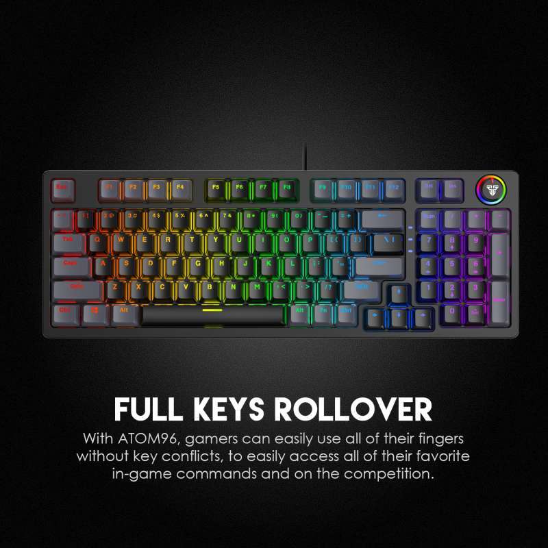 Jual Fantech Atom96 Mk890 Rgb Keyboard Gaming Mechanical Full Size - Blue Switch Hitam Di Seller ...