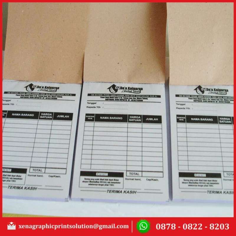 Jual Cetak Nota / Kwitansi / Faktur Paket Rim - 2ply Di Seller Mahanani ...