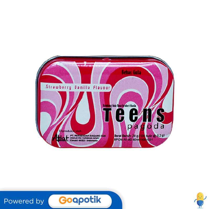 Jual Pagoda Pastilles Teens Rasa Strawberry 20 Gram Kaleng Di Seller ...