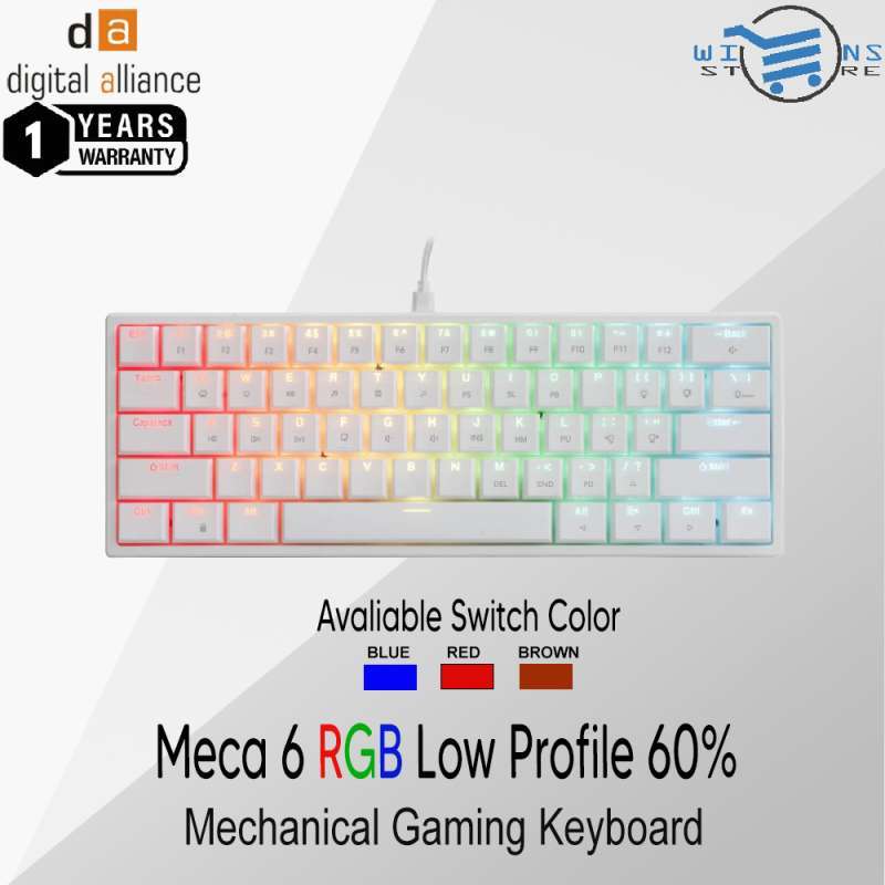 Promo Digital Alliance Meca 6 Rgb Low Profile 60% - White Diskon 28% Di Seller Wiensstore ...