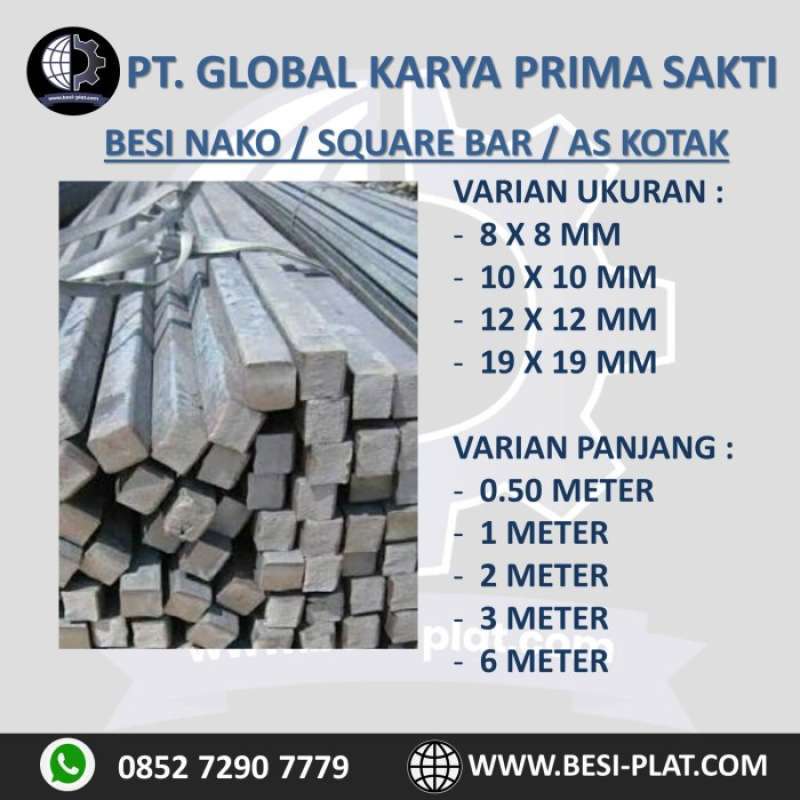 Promo Besi Nako / Square Bar / As Kotak 19 X 19 X 1 Meter Diskon 17% di ...