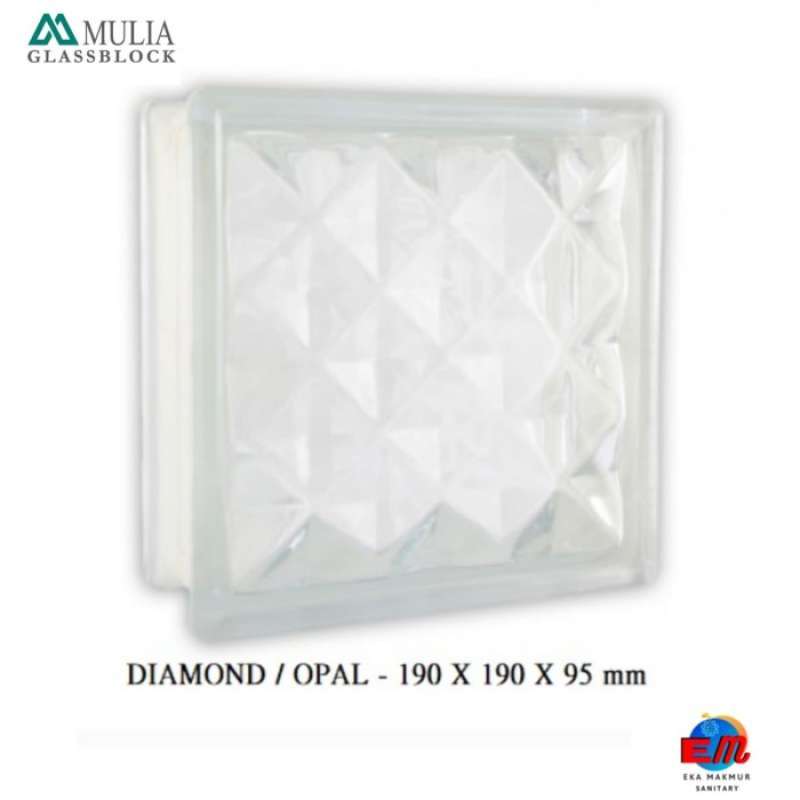 Jual Glass Block/ Glassblock/ Glass Blok Mulia Magna Diamond Opal 9.5cm ...