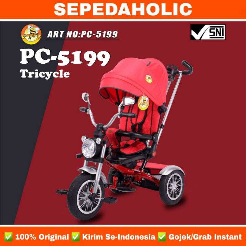 Jual Sepeda Roda 3 Tiga PACIFIC PC 5199 Tricycle Stroller Anak Model ...