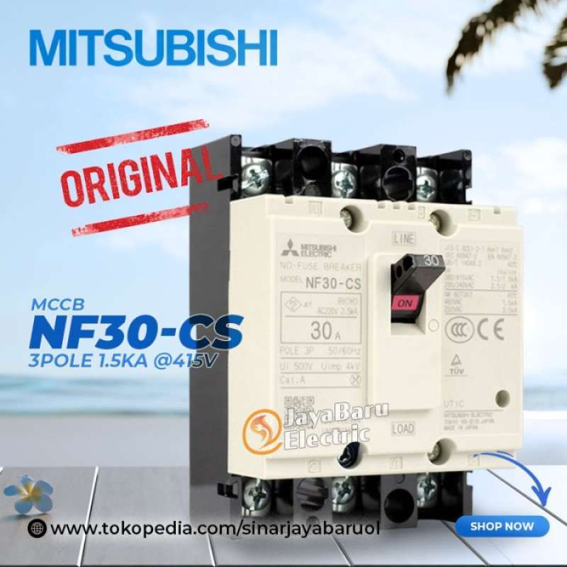Promo MCCB NFB Mitsubishi NF30-CS NF30CS 3P 5A 10A 15A 20A 30A Diskon ...