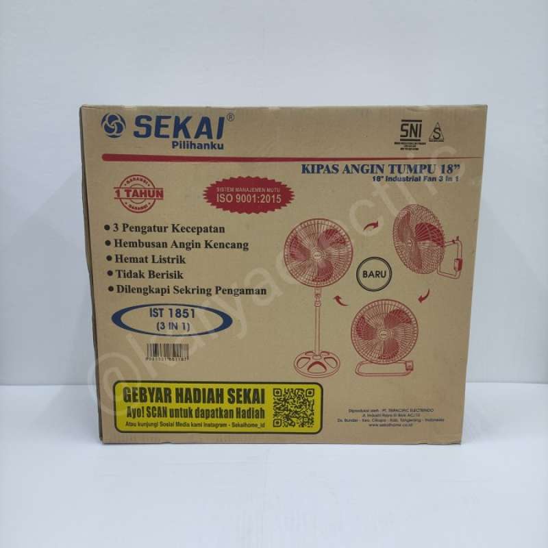 Promo Kipas Angin Besi Sekai 3In1 Dinding Lantai Berdiri Ist-1851 18 ... Promo Kipas Angin Besi Sekai 3In1 Dinding Lantai Berdiri Ist-1851 18 ...