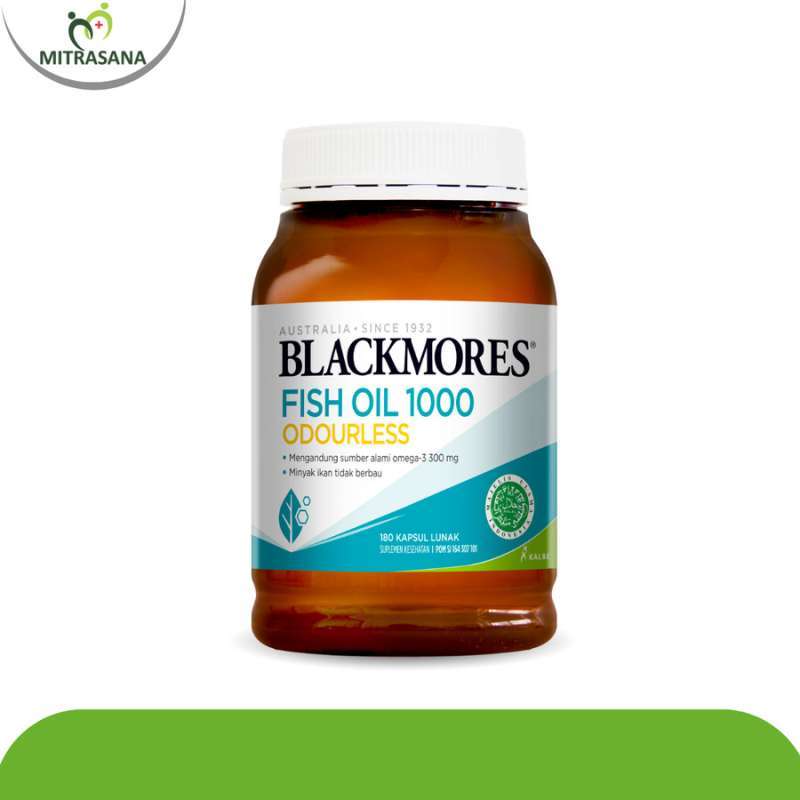 Jual Blackmores Odourless Fish Oil 1000 180 Kapsul Gratis Blackmores ...