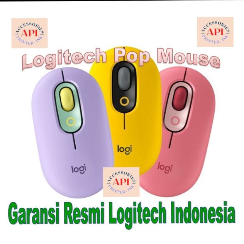 Promo Logitech Pop Mouse Wireless Bluetooth Silent With Emoji Keys ...